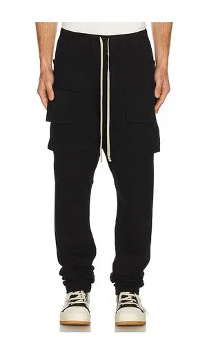 Rick Owens Creatch Cargo Drawstring Pants - Black