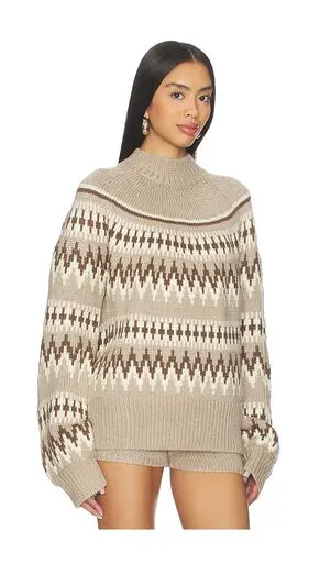 SEROYA Tirza Sweater - Driftwood Fairisle