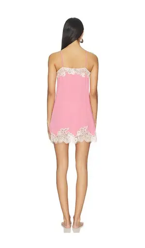 FLEUR DU MAL Juliet Lace Button Slip - Watermelon