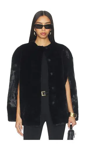 Apparis Sloane Cape With Faux Fur