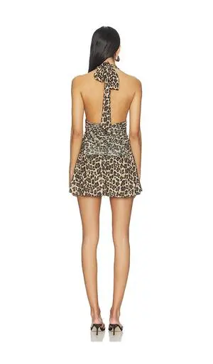 Miaou X Revolve Natalia Dress In Leopard Print - Brown