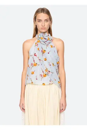 Sea Freya Floral Velvet Burnout Tank Top