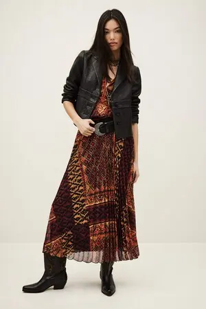 Ba&sh Olgia Patterned Midi Skirt
