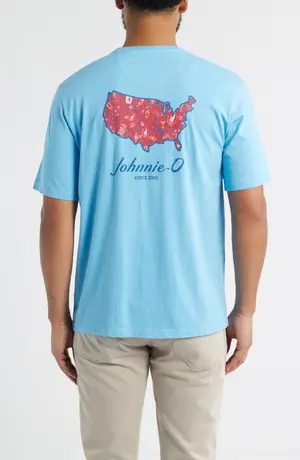 Johnnie-o Brews 'n' Views Cotton Blend Pocket T-shirt