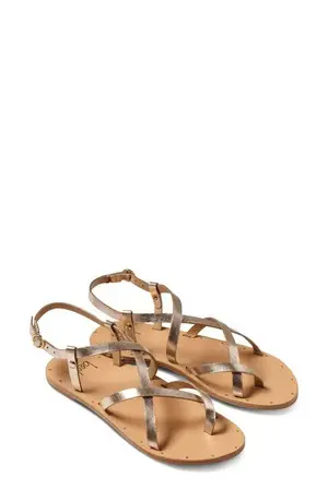 Beek Linnet Crossover Strap Sandal - Gold/beach