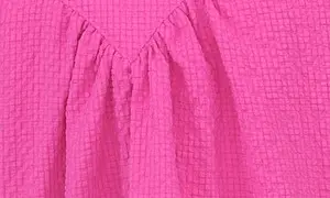 RAIN AND ROSE V-neck Flutter Sleeve Top - Fuchsia