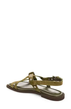 Rag & Bone Harlow Strappy Sandals - Olive Suede