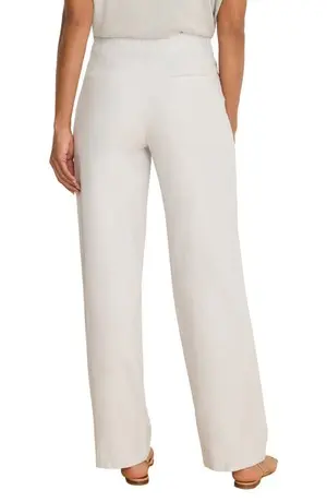 NIC+ZOE Lenox Linen Blend Pants - Silver Wisp
