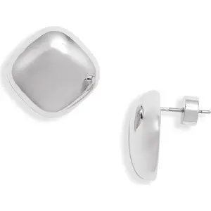 Nordstrom Puffy Square Stud Earrings - Silver