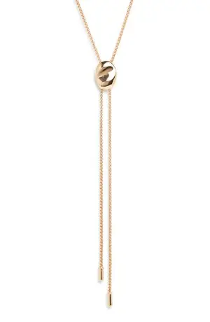 OPEN EDIT Puffy Pebble Bolo Necklace