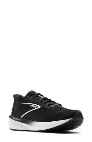 Brooks Launch Running Sneakers - Black/grey/white