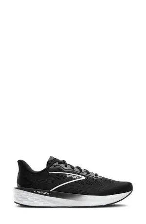 Brooks Launch Running Sneakers - Black/grey/white