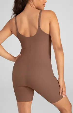 HONEYLOVE Mid-thigh Bodysuit - Toffee