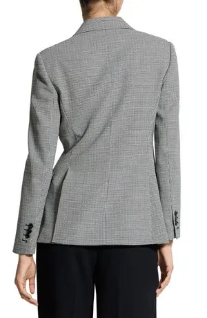 Theory Lynnia Houndstooth Blazer - Black Multi