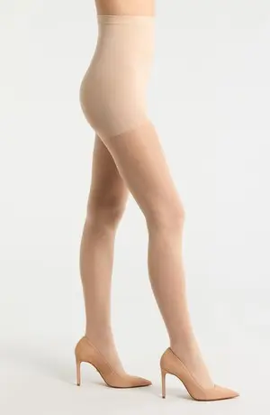 Nordstrom Sheer Control Top Tights - Beige Almond