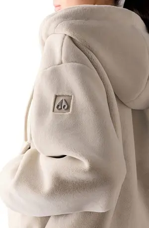 Moose Knuckles Eaton Bunny Reversible Faux Fur Hooded Jacket - Alabaster/monogram