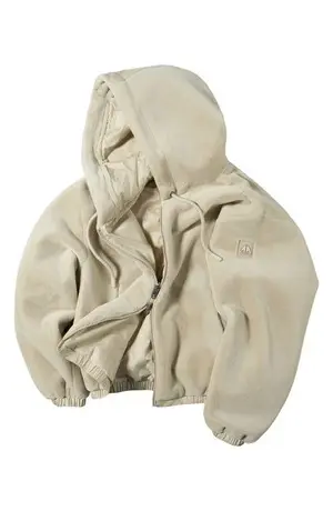 Moose Knuckles Eaton Bunny Reversible Faux Fur Hooded Jacket - Alabaster/monogram