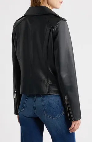 Michael Kors Faux Leather Moto Jacket