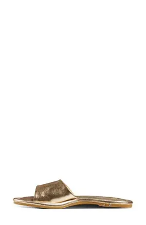 Beek Songlark Leather Slide Sandal - Gold