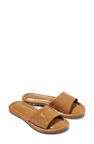 Beek Songlark Leather Slide Sandal - Latte