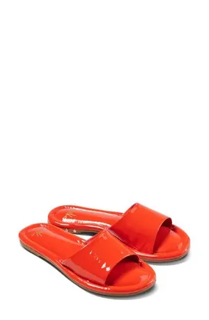 Beek Songlark Leather Slide Sandal - Tomato