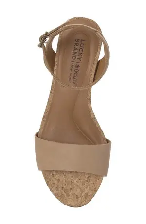 Lucky Brand Ankle Strap Platform Wedge Sandals - Cortado