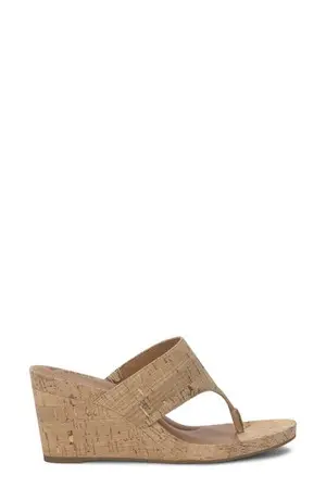 Lucky Brand Libbie Platform Wedge Flip Flop - Natural
