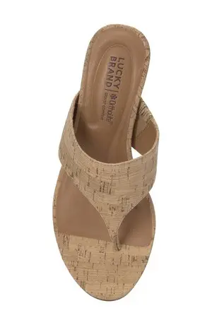 Lucky Brand Libbie Platform Wedge Flip Flop - Natural