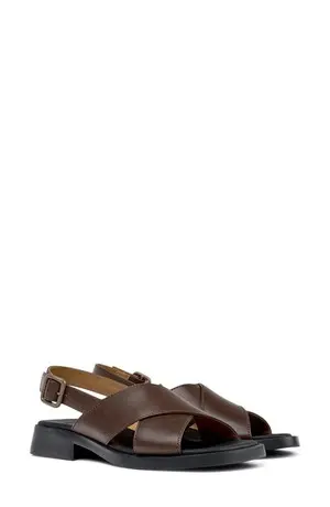 Camper Dana X-strap Sandal - Brown