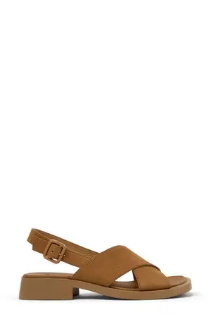 Camper Dana X-strap Sandal - Medium Brown