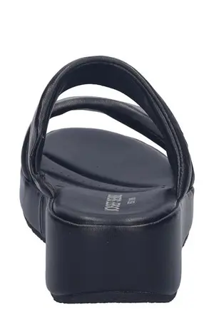 Josef Seibel Platform Wedge Slide Sandal - Black