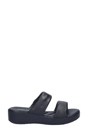 Josef Seibel Platform Wedge Slide Sandal - Black