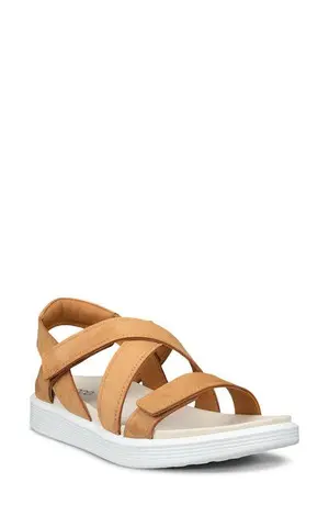 Ecco Soft Cross Strap Sandal - Lion