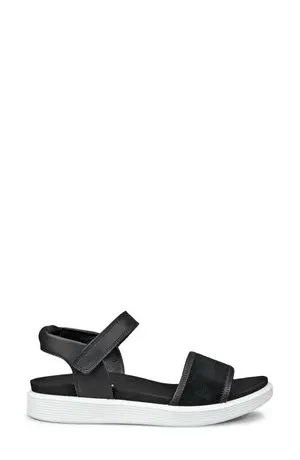 Ecco Soft Two-strap Sandal - Black/black