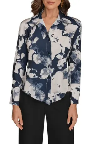 Donna Karan New York Floral Button-up Shirt