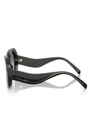 Armani Exchange 51mm Gradient Square Sunglasses - Black/grey Gradient