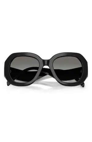 Armani Exchange 51mm Gradient Square Sunglasses - Black/grey Gradient