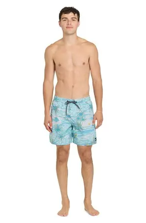 Quiksilver Mix Volley 17" Swim Trunks - Blue Haze