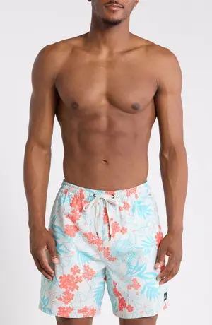 Quiksilver Mix Volley 17" Swim Trunks - Silver Birch