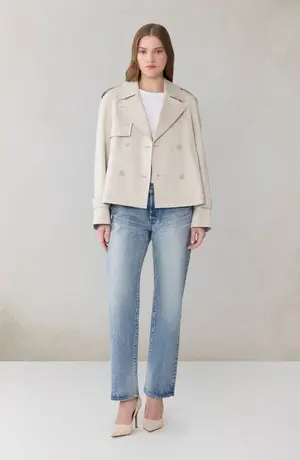 Soia & Kyo Stretch Cotton & Nylon Trench Coat