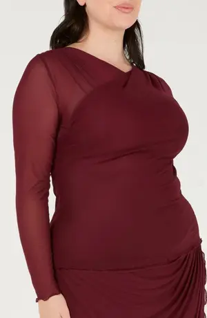 ESTELLE Annalise Long Sleeve Mesh Shirt