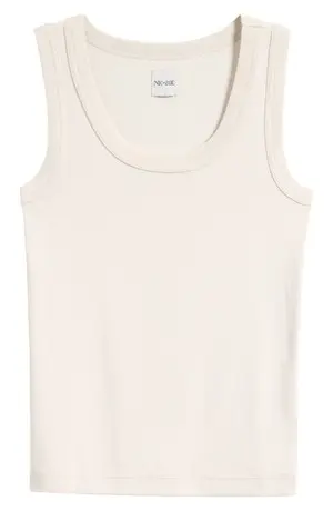 NIC+ZOE Perfect Knit Rib Scoop Neck Tank - Coconut