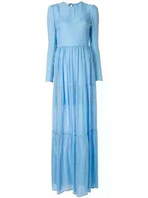 Philosophy Di Lorenzo Serafini Jacquard Print Maxi Dress - Blue