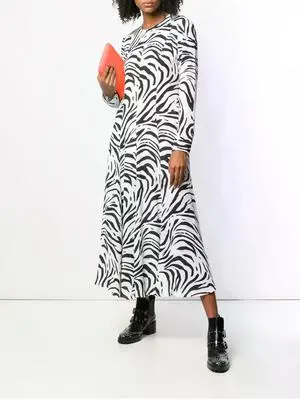 MSGM Zebra Print Long Dress