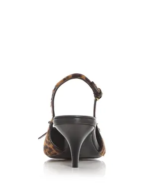 Miu Miu Calf Hair Slingback Pumps - Miele