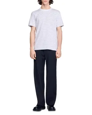 Sandro Striped Tee - White/black