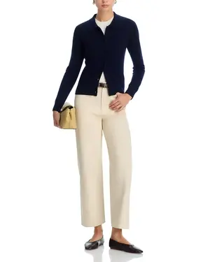 Bloomingdale'S 100% Cashmere Polo Cardigan Sweater