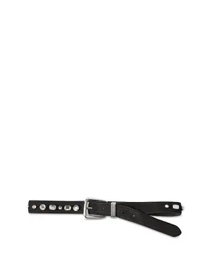 Veronica Beard Suede Crystal Arch Belt - Black