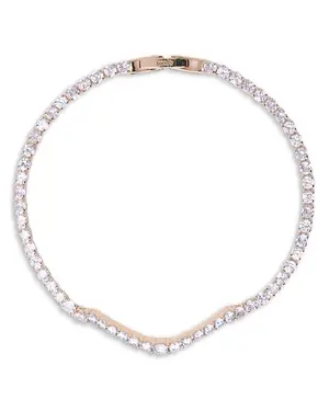 Maje Cascade Crystal Diamante Flex Bracelet - Gold