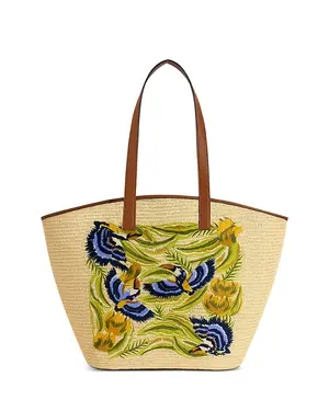 Farm Rio Raffia Basket Tote